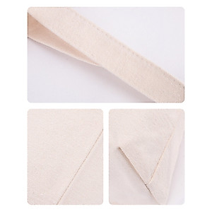 Lily queen Natural Canvas Tote Bags DIY for Crafting and Decorating Reusable Grocery Washable Bag Shopping Bag (Natural - 6 Pack)