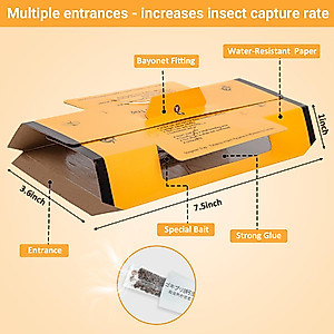 24 Pack Roach Traps Indoor, Roach Killer Indoor Infestation Glue Traps for Roaches, Cockroach Killer Indoor Home for Bugs