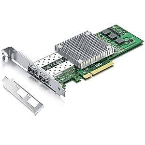 10Gb SFP+ PCI-E Network Card NIC, with Broadcom BCM57810S Chip, Dual SFP+ Port Card, PCI Express X8, Ethernet LAN Adapter Support Windows/Windows Server/Linux/VMware Esxi