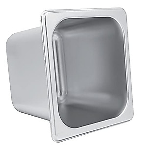 Steam Pan,Steamer Table Chafer Pan,2.2L Square Food Bowl Buffet Basin Plate Stainless Steel Food Container for Buffet, Catering,15cm Height