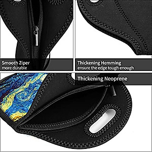 The Starry Night Neoprene Lunch Bag, Insulated Lunch Box for Women, Reusable Lunch Tote Bags with Zipper for Work School Picnic Organizer