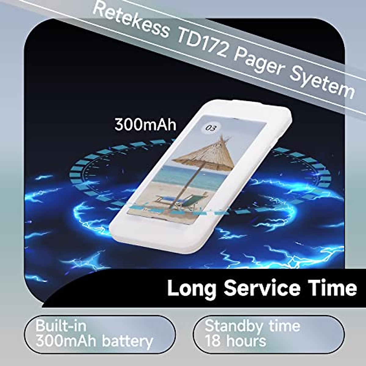 Retekess TD172 Restaurant Pager System, Restaurant Buzzer Pagers, Vibrate and Flash Mode, Customer Close Beep, 20 Restaurant Pagers for Church Nursery, Hotel, Coffee Shop