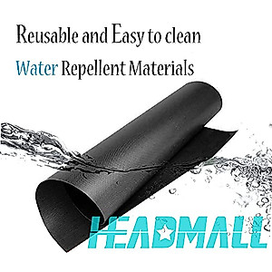 Grill Mat 6 Pcs, 100% Non-Stick HEADMALL BBQ Mats, Easy to Clean, For Barbecue Grilling & Baking, Electric Grill Gas Charcoal BBQ - 15.75 x 13 inch