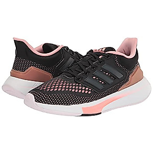 adidas Women's EQ21 Running Shoe, Core Black/Grey Six/Wonder Mauve, 8