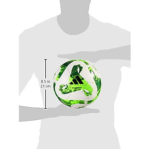 adidas Unisex-Adult Tiro Match Soccer Ball, White/Team Green/Team Solar Green/Black, 4