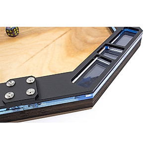 C4Labs Dice Tray~10" Octagon-Plain Wood Design, for Games, Gaming