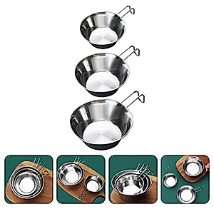 Stainless Steel Shot Cups Glass: Drinking Vessel Metal Shooters with Foldable Handle 3Pcs Portable Outdoor Wine Cup Coffee Cup with Leather Case for Whiskey Tequila Liquor Barware