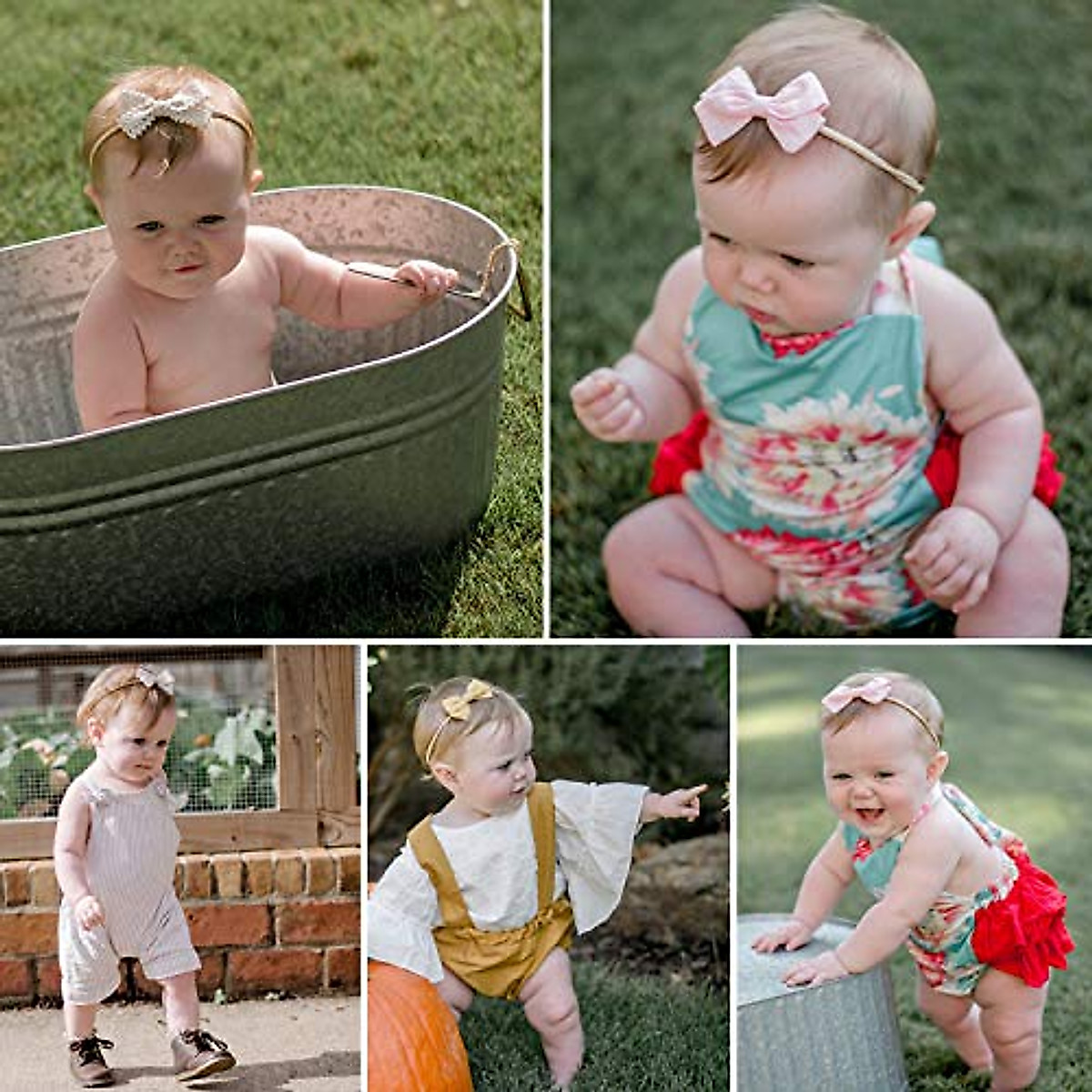 LittleJoJo Baby Girl Headbands and Bows, Newborn Infant Toddler Nylon Hairbands Hair Accessories