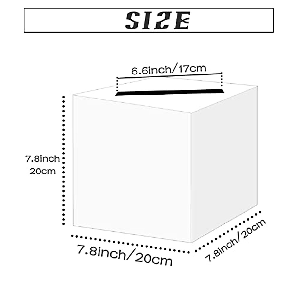 SietDESEO White Money Box Card Box Holder for Wedding Party Birthday Baby Shower Bridal Shower Raffle Ticket