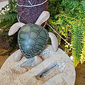 ALIWINER Sea Turtle Decor, Tabletop and Wall Turtle Decor, Turtle Crafts Sea Turtle Figurines for Home Office Decorations Home Gift Collection