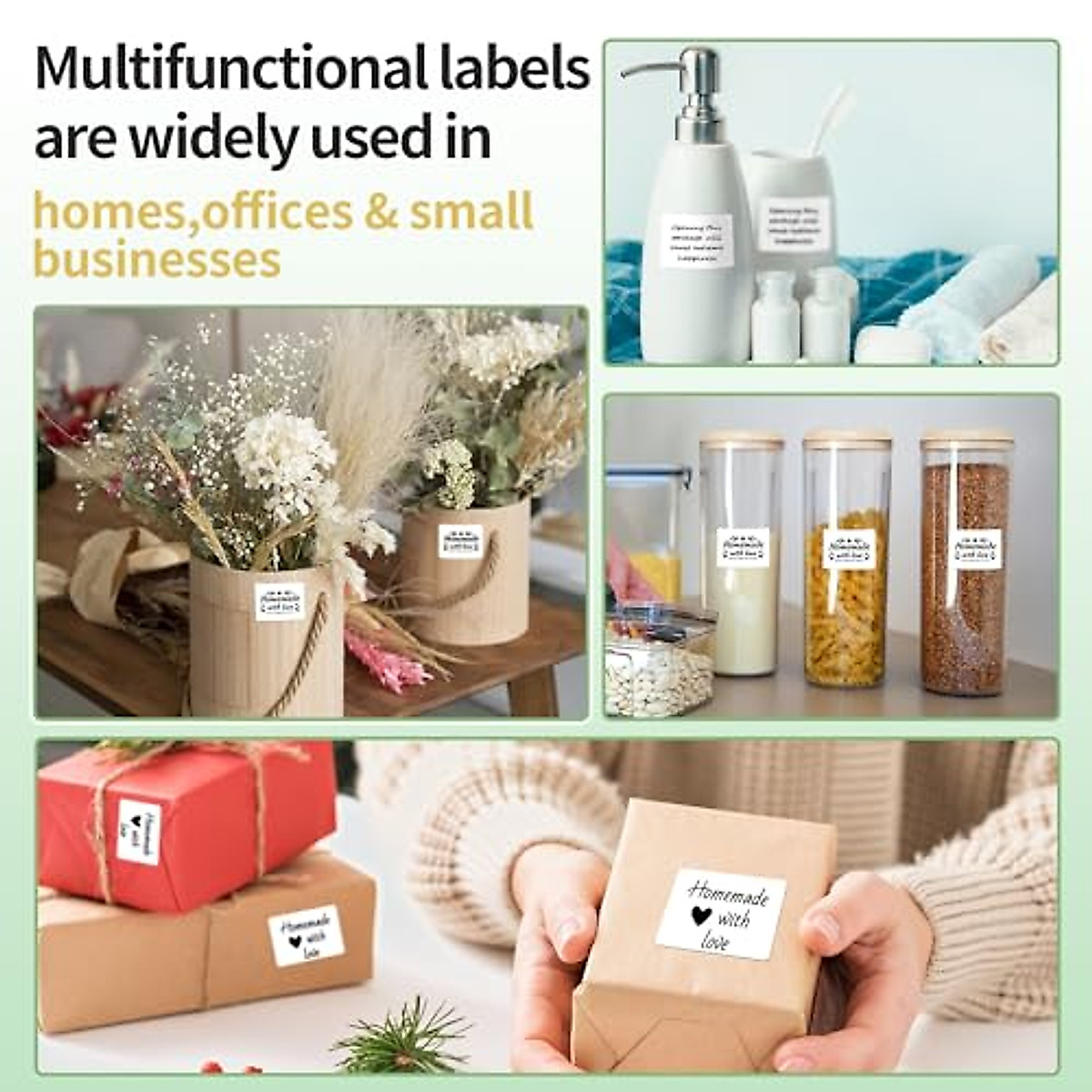 Phomemo Thermal Labels-for M110/M221/M220/M120/M200/M110S,1.57"x1.18"(40x30mm),230 Labels/Roll, for Barcode/Address/Mailing/Logo/Business/Home Tag