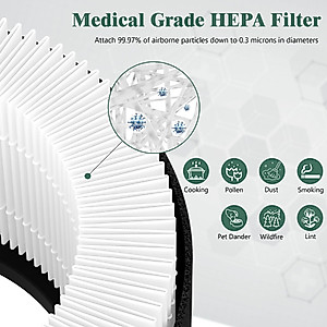 XBWW 2 Packs Z-1000 Standard H13 True HEPA Replacement Filters Compatible with TruSens Z-1000 Small Room Air Cleaner Purifier, 2 HEPA Filters and 4 Extra Activated Carbon Pre-Filters