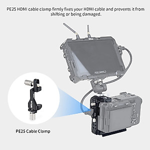 Nitze Camera Cage for Sony FX30 FX3 with HDMI Cable Clamp, NATO Rails and Built-in Arca Quick Release Plate, Interchangeable Full/Half Cage Compatible with Sony XLR Handle Unit- T-S03B