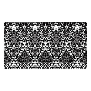 Bath Tub Shower Mat - Anti-Slip PVC Material 15.1x26.8 in, Gentle Cushioning Quick Drying Suction Cups Reliable Solution - Luxury Decoration Illustration - Gray Non-Slip Floor Mat