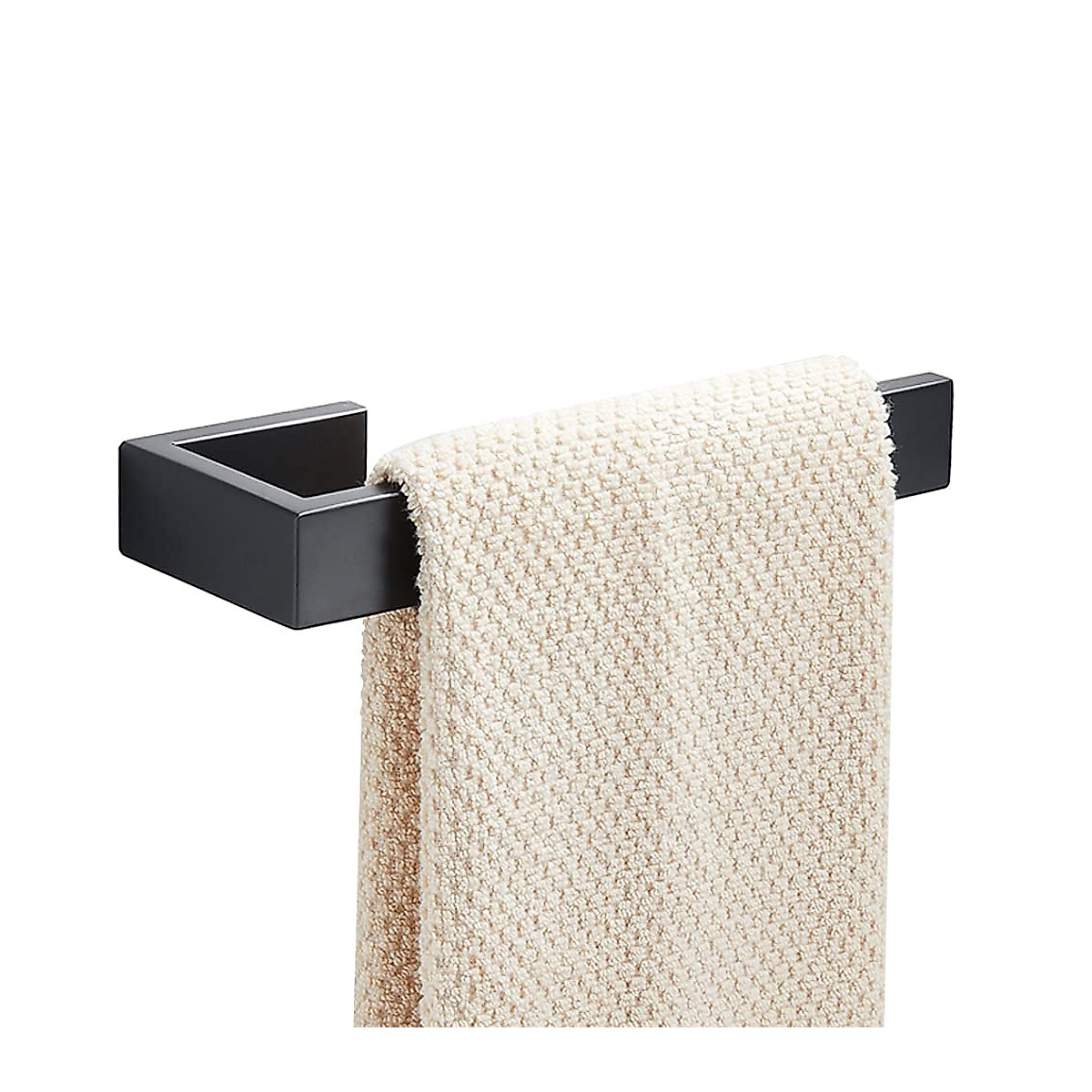 Towel Rack, Hand Towel Ring Holder SUS304 Stainless Steel, Hardware Set Towel Bar for Bathroom, Kitchen, Cabinet in Hotel or Home, Matte Black & Wall Mounted