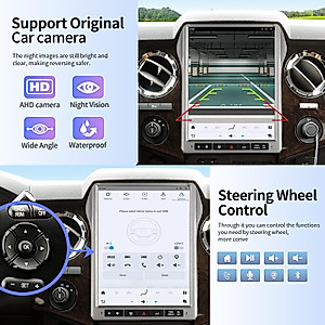 Qualcomm Car Radio for Ford F250 F350 F450 2013 2014 2015 2016 SYNC2 Stereo Android 13 Replacement Carplay Android Auto Upgrade 12.1 Inch 2K IPS Touch Screen Tesla Style Navigation Multimedia Play