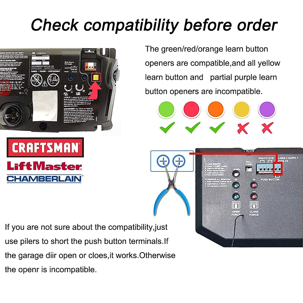 Smart Garage Door Opener WiFi - Wireless Remote Controller Switch,Compatible with Alexa Google Assistant Siri, Tuya Smart Life APP Smartphone Control, No Hub Required
