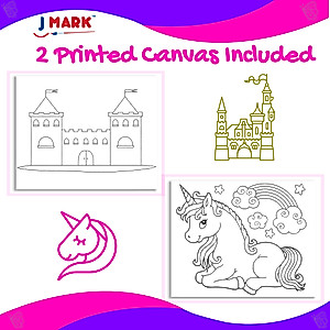 J MARK Kids Painting Set - All Inclusive Acrylic Paint Set for Kids - Safe Painting Supplies
