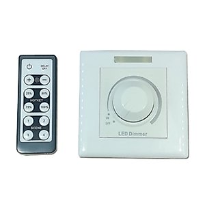 MSEURO Infrared Remote Control Switch LED Dimmer 220V 110V LED Stepless Trailing Edge Phase Dimmer 86 Type Dimmer for LED Lamps (Size : 110V)