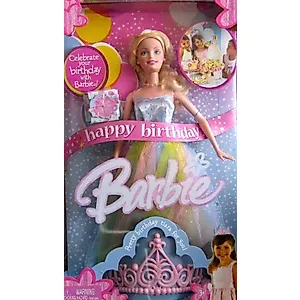 Mattel Happy Birthday Barbie Doll w Birthday Tiara for You! (2005)