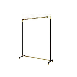 XYYXDD Simplicity Clothes Rail,Horizontal Bar Suspension Clothing Rack Bedroom Dorm Room Balcony Drying Rack Nordic Styleniture/Black+Gold/150 * 120Cm