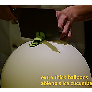 5 Big Balloons - 36 Inch Round Balloons - Extra Large & Thick Balloons Reusable Giant Latex Balloons for Wedding/Birthday Party Decorations, Photo Shoot and Festivals Christmas Decorations White