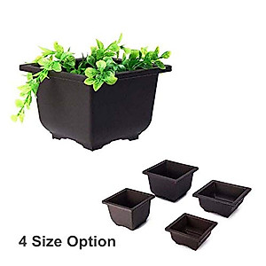 MNTT Plant Pots,Modern Decorative Retro Balcony Succulents Squar Rectangle for Nursery Garden Supplies Bonsai Planters(Rectangle L)