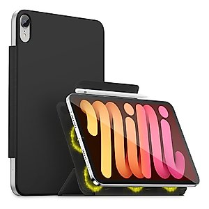 SURPHY Slim Magnetic Case for iPad Mini 6 Case (8.3" 2021), Strong Magnetic Smart Cover (with Microfiber Lining and Magnetic Flap) for iPad Mini 6 6nd Generation (Light Gray)