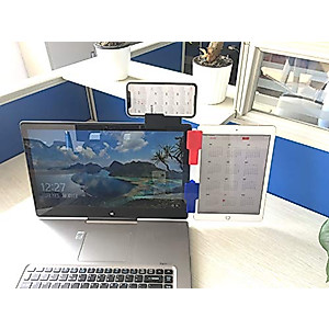xcivi Phone Tablet to Laptop Clip/ Connect Laptop Clip/ Laptop Side Mount /Duo Screens Mount for Laptop and Monitor (Black - 2pack)