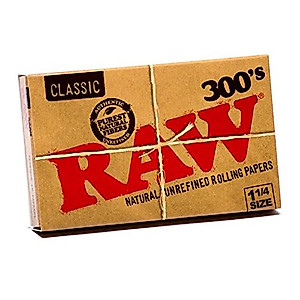 RAW 300 Classic 1.25 1 1/4 Size Rolling Papers, 300 Count (Pack of 1)