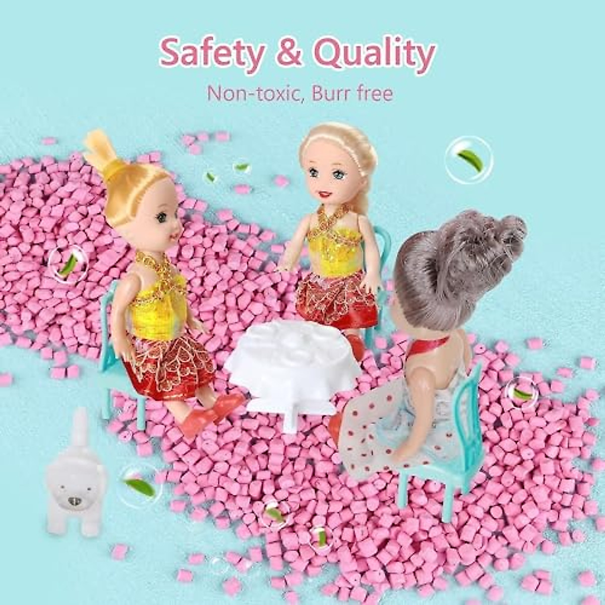 Big Doll House for Kids, 3-Story 8 Rooms Princess Dream House Toys with Doll & Doll Furnitures, DIY Dollhouse with Light Strip