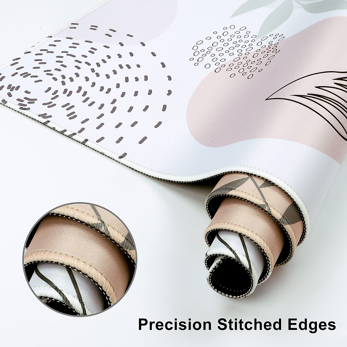 iLeadon Extended Gaming Mouse Pad, 35.4x15.75 inches, XXL Desk Mat, Non-Slip Rubber Base, Wave Pattern (Tropical Leaf)