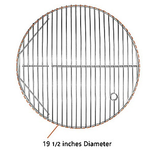 Hongso 19.5" 304 Stainless Steel Round Cooking Grill Grates Cooking Grid for Akorn Kamado Ceramic Grill, Pit Boss K24, Louisiana Grills K24, Char-Griller 16620 and Other 20 inch Charcoal Grill, SCG195