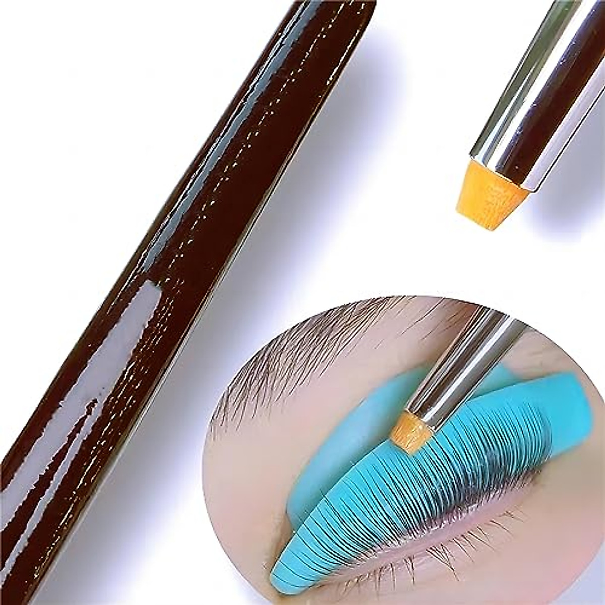 Lash Lift Tool Y Brush Replacement Soft Lami Laminator Brush for Brushing Glue Balm Collecting Lashes Neatly On The Silicone Perm Shields Reusable Eyelash Lifting Brushes More Than 100 Usages