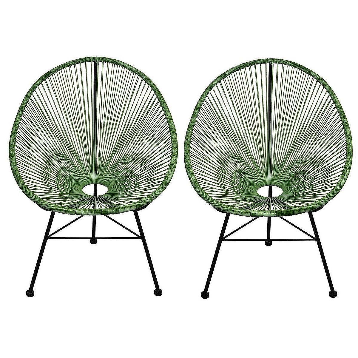 Bed Bath & Beyond Acapulco Chair. Set of 2 - H34.5X W28.5X D32.75 Green