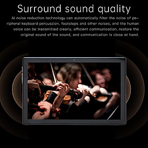 DAUZ WiFi Tablet, Blue 10.1 Inch 5G WiFi Smart Tablet 7000mAh 8GB RAM 256GB ROM FDH Screen with Keyboard for Game for Reading (US Plug)