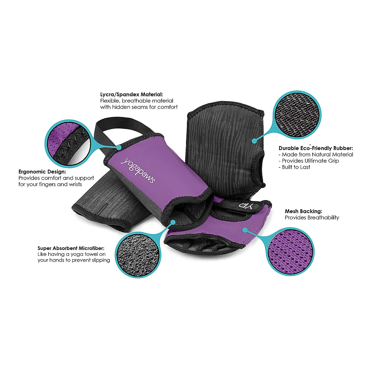 YogaPaws SkinThin Non Slip Yoga Gloves and Yoga Socks for Women and Men for Yoga, Hot Yoga, Crossfit, Cycling, and for Sweaty Hands and Feet