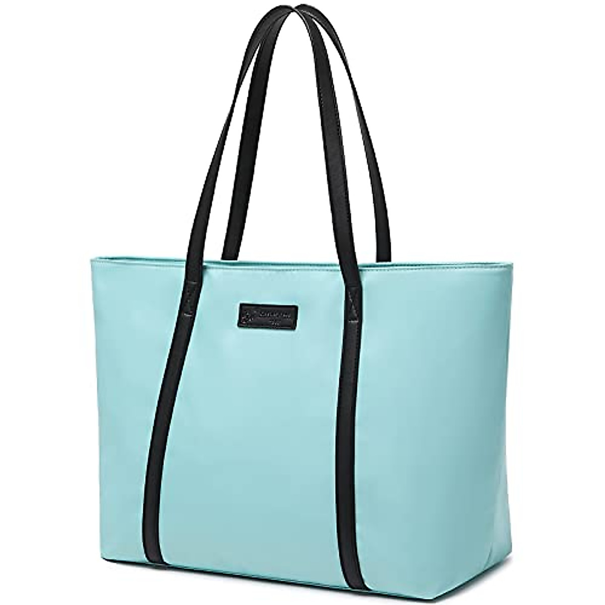 Tote Bag for Women, Teacher Work Tote Bags fit 15.6 Inch Computer Shoulder Office Satchel Bag Large Zippered Totes Travel Purse Lightweight Beach Handbag Waterproof