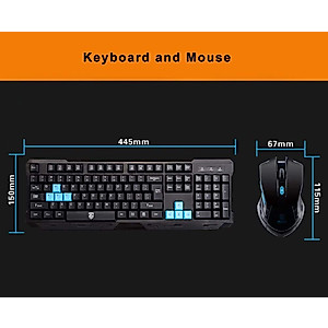UniFire V60 Waterproof 2.4G Wireless Gaming Keyboard with Mouse DPI Control For DESKTOP PC Laptop Wireless Keyboard Mouse Combos (black)