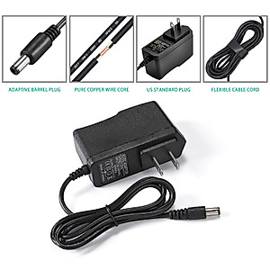 AC 12V 2A Power Supply Adapter Charger Cord for Yamaha PSR, YPG, YPT, DGX, DD, EZ and P Digital Piano and Portable Keyboard Series, Replacement PA-130 PA-130B Adapter -8.2FT