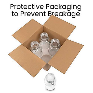 Glass Jars with Airtight Lid | Glass Airtight Food Storage Containers | Clear Leak Proof Rubber Gasket and Clamp Lid [Set of 4-1 Gallon Jars]