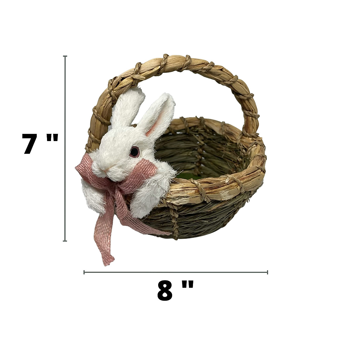 AXI Easter Bunny Basket for Kids, Eggs Hunt Basket, for Boy and Girl, Made of Natural Wood, Easter Decorations Party Supplies