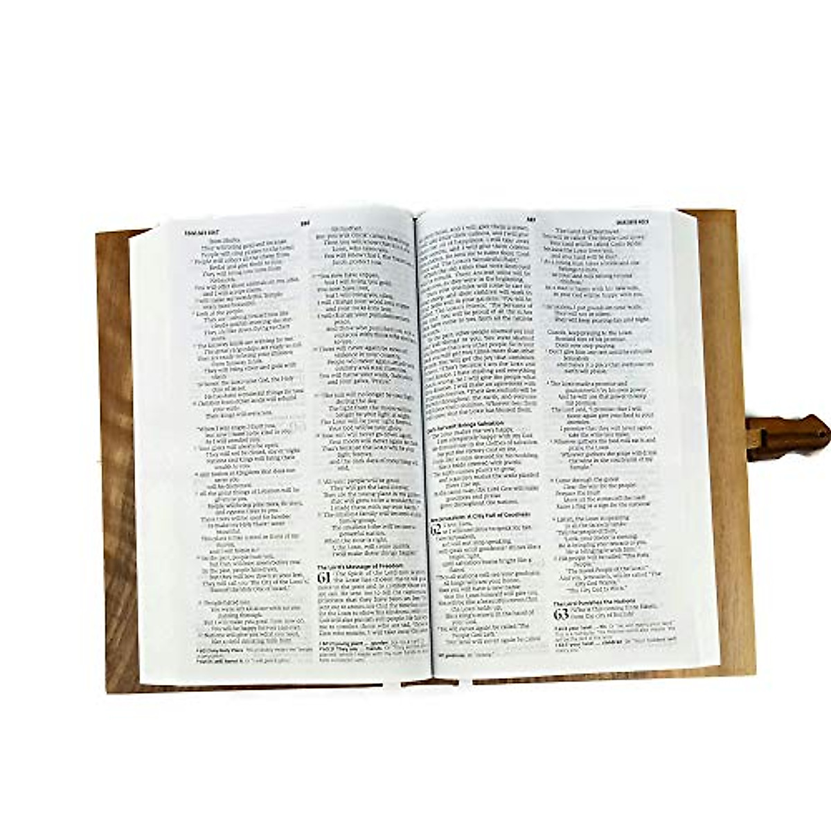 Hand Carved Walnut Wood Holy Bible English Easy to Read Version 8.6" 1040 Pages Wood Cover Bible