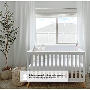Delta Children Essex 4-in-1 Convertible Baby Crib, Bianca White with Natural Legs