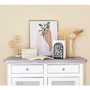 CNK Book Ends , Premium BookEnds for Bookend Shelves, Book Stopper Metal Book Ends for Home Office Heavy Books, Book Shelf Holder, Home Decorative, Book Stoppers, Book Holder Hummingbird Black