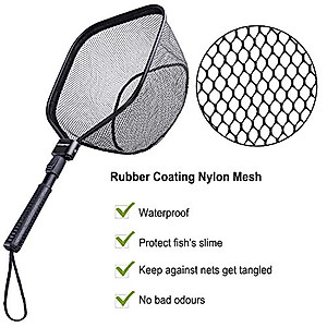 Fly Fishing Landing Net, Bass Trout Net, Fly Fishing Gear Accessories- Fishing Gifts for Man Father Grandpa