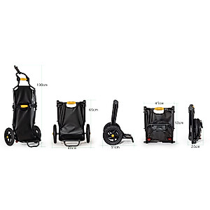 Burley Design Travoy, Compact Folding Cargo Bike Trailer , Black , 10