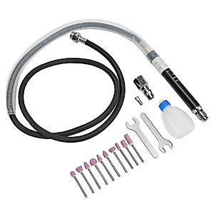 Air Powered Micro Die Grinder Set, Micro Pneumatic Pencil Die Grinder Set Portable Polishing Engraving Tool Nylon Power Die Grinders