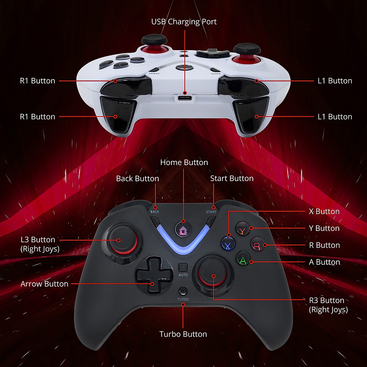 CHASDI Xbox one Wireless Controller V3 for All Xbox One Models, Series X S (White)