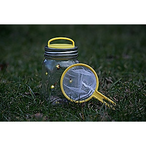 Jarware Firefly Catcher Kit for Regular Mouth Mason Jars, Yellow